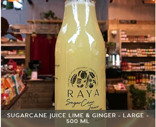 Large Sugarcane Juice - Lime & Ginger - 500ml – Raya Grocery